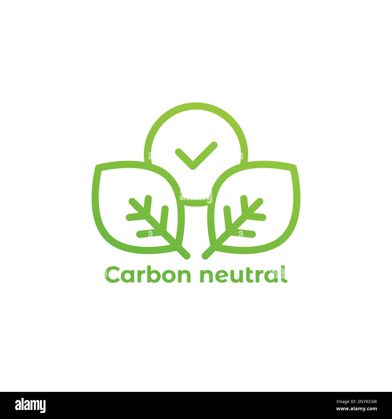 carbon neutral icon on white, vector Stock Vector Image & Art - Alamy