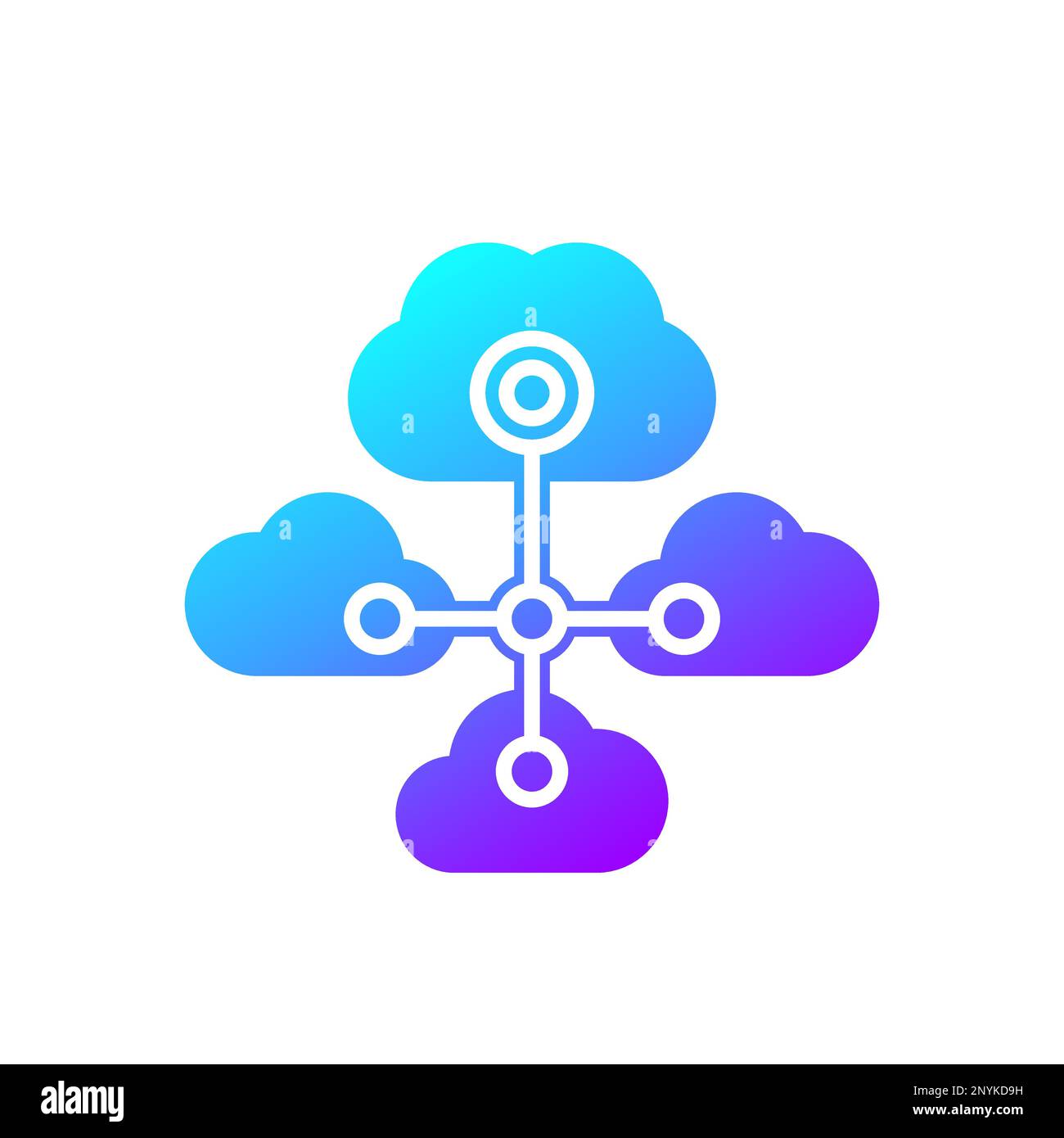 Cloud services icon on Stock Vector Images - Alamy