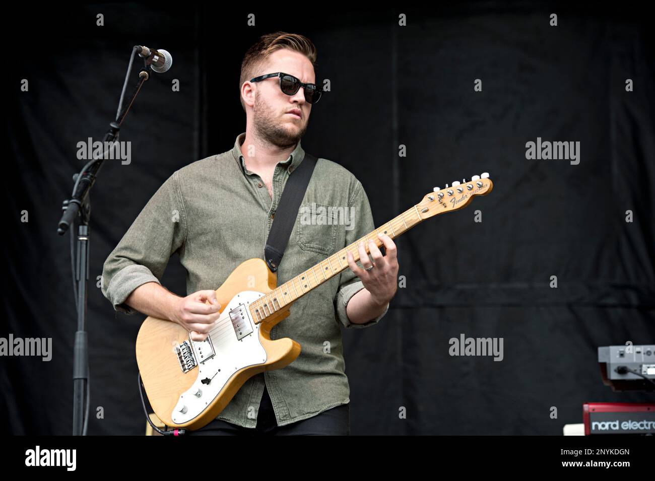 Killian Gavin of Boy & Bear performs during the Forecastle Music ...