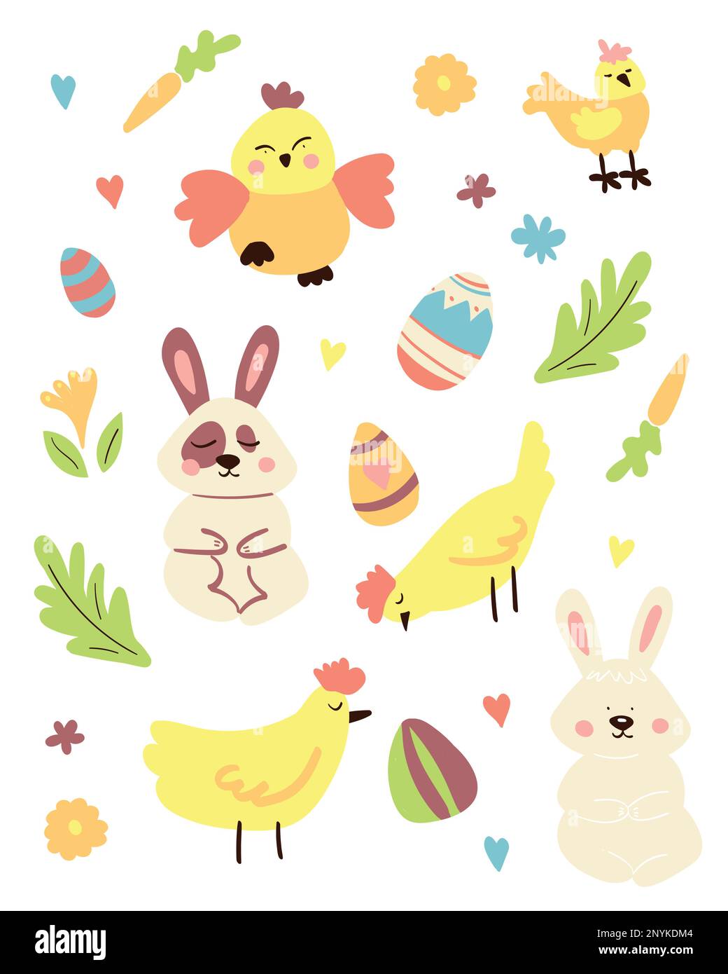 Set of Easter design elements Stock Vector Image & Art - Alamy