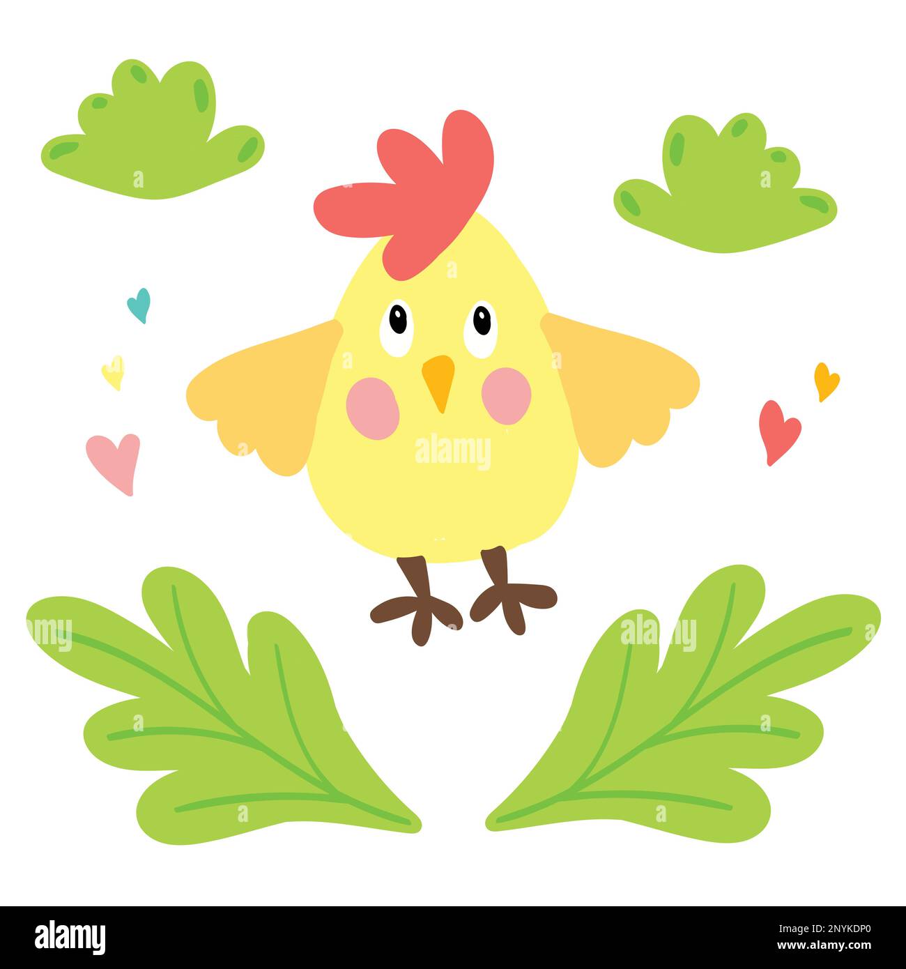 Easter cute chickens, vector in pastel color Stock Vector Image & Art ...