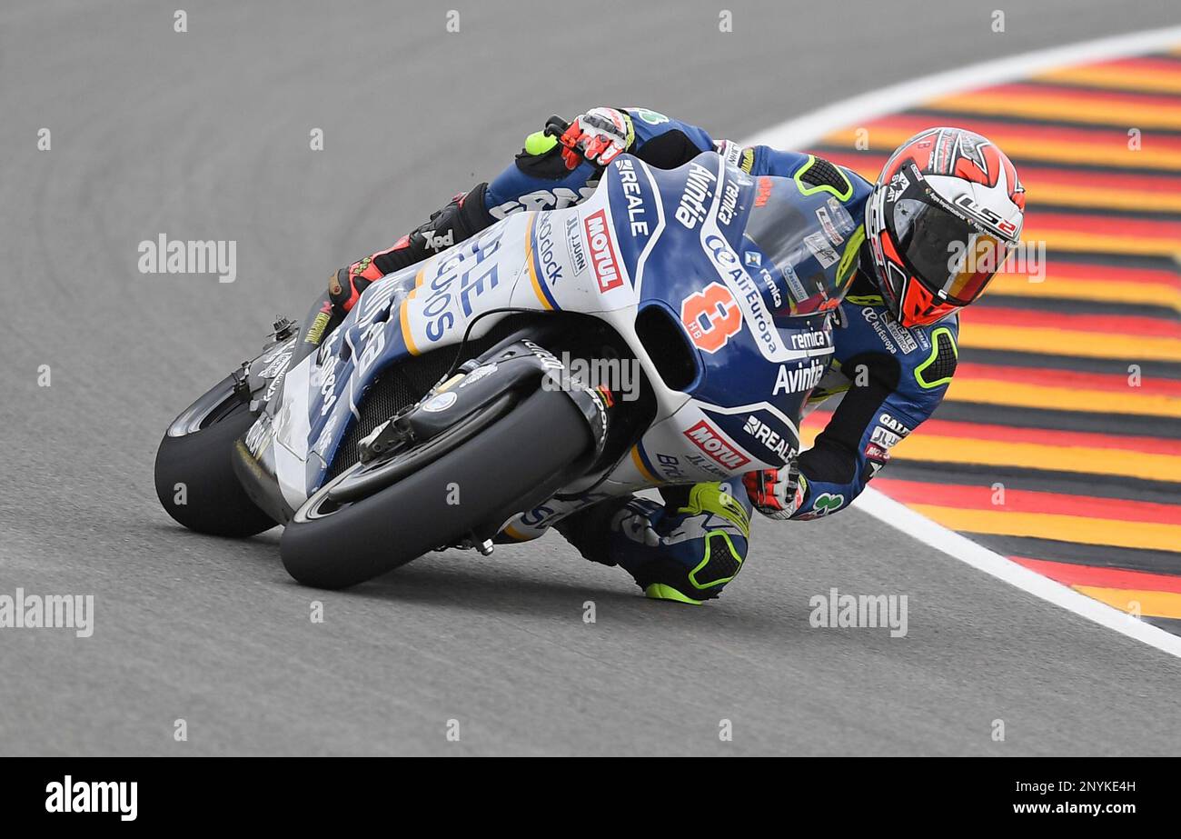 Spanish MotoGP biker Hector Barbera of the Reale Avintia Racing Team ...