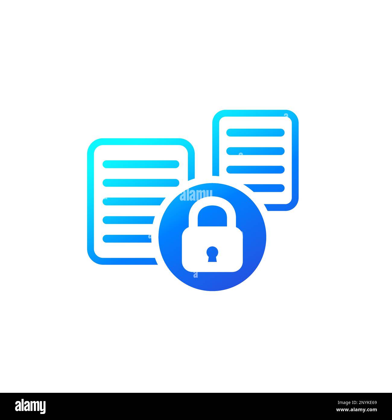 document protection icon, data security vector Stock Vector Image & Art ...