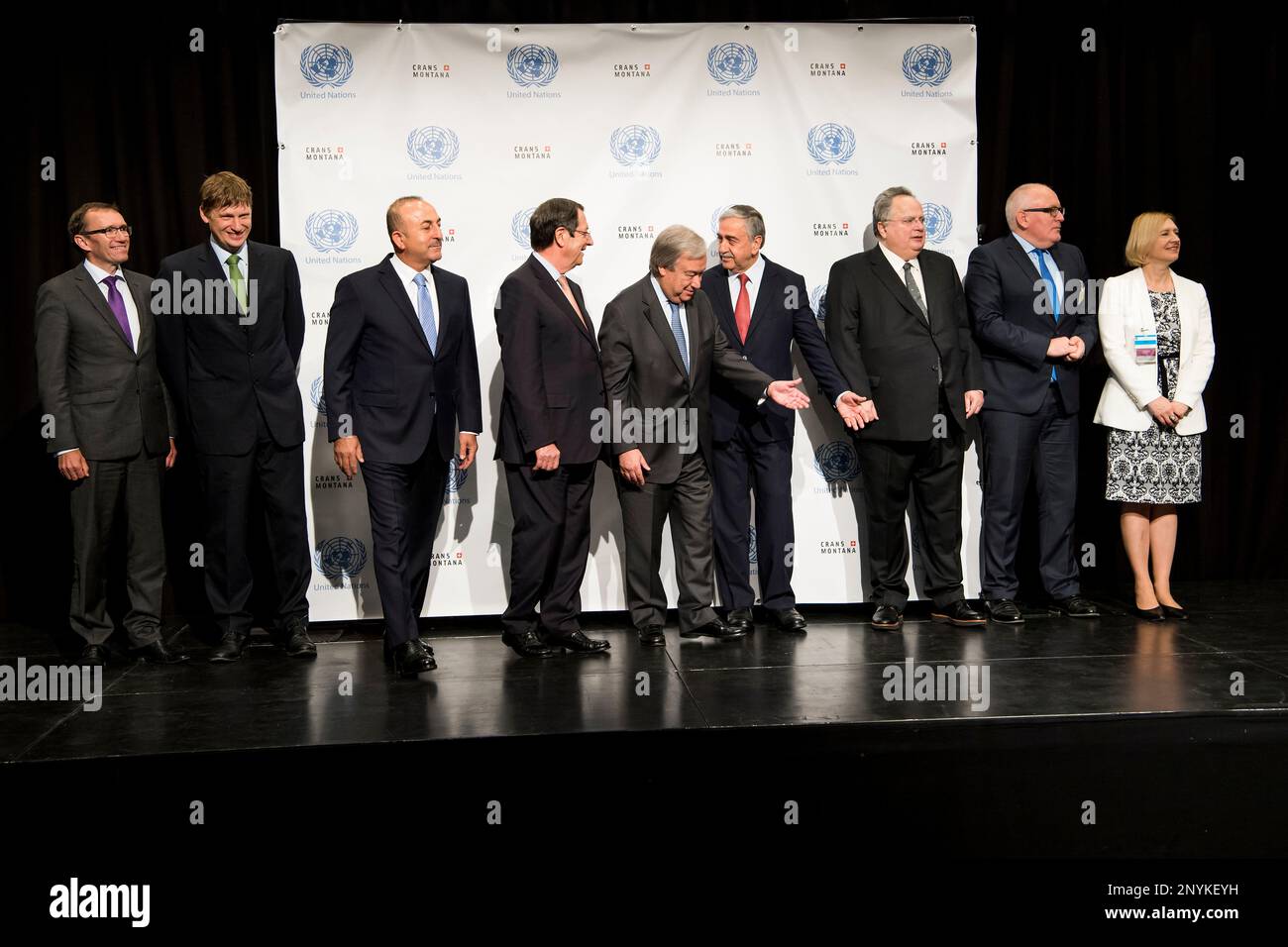 From left to right, UN Secretary-General's Special Adviser on Cyprus ...