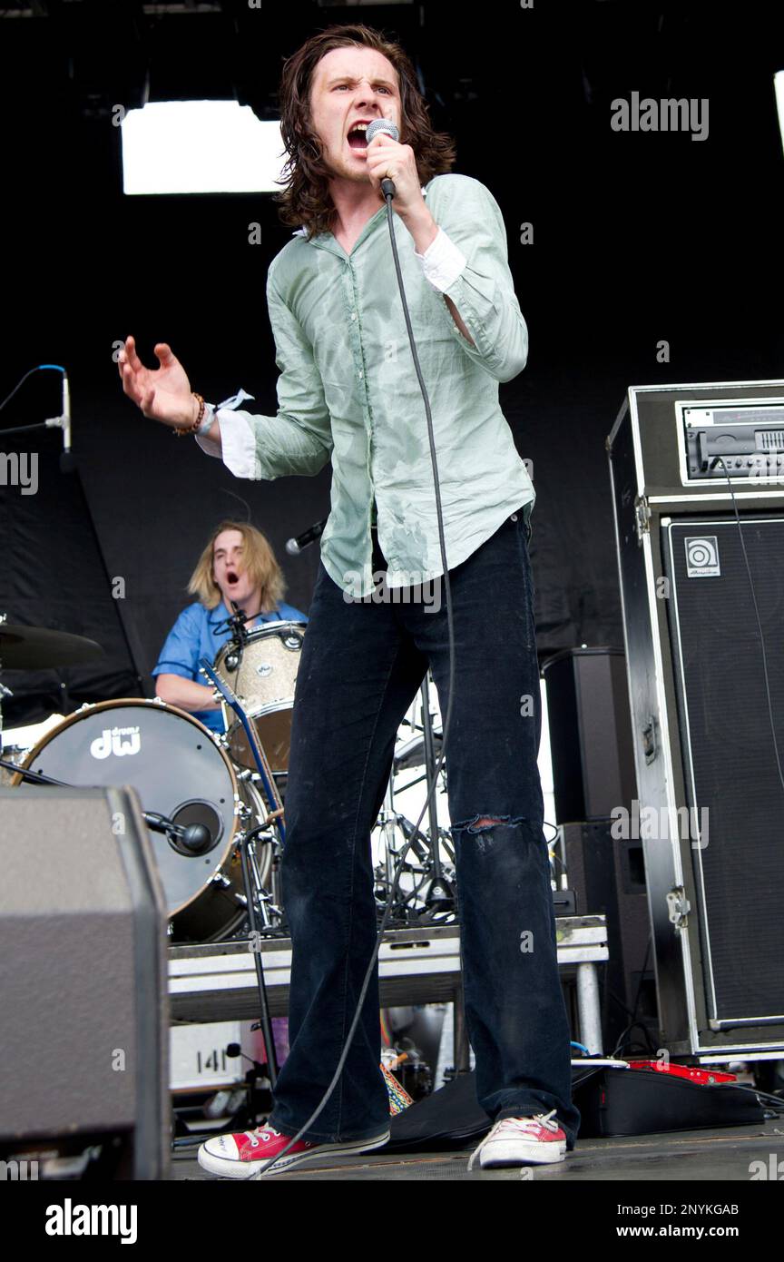 Sam France of Foxygen performs during the Forecastle Music Festival at ...
