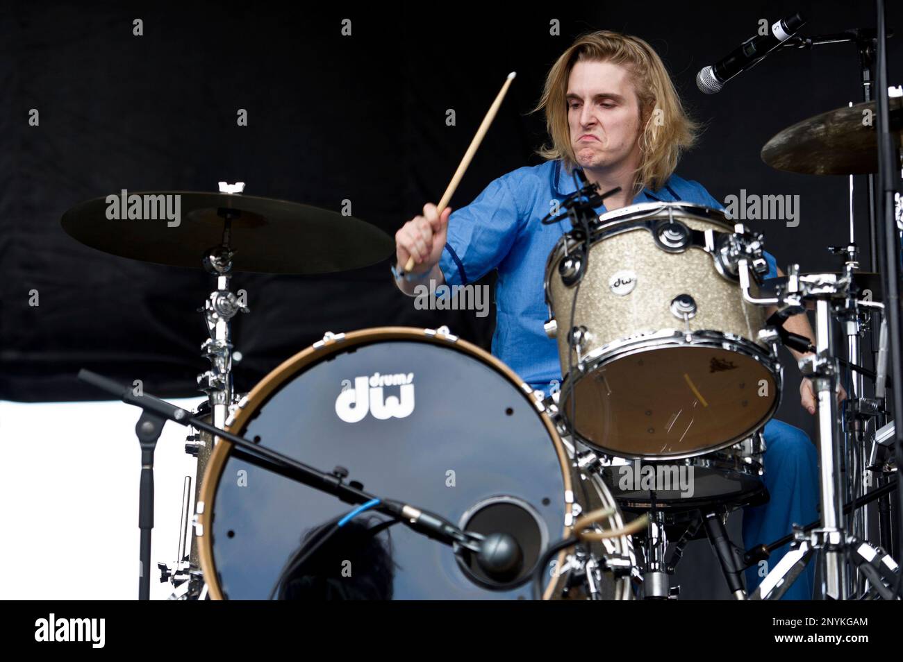 Shaun Fleming of Foxygen performs during the Forecastle Music Festival ...