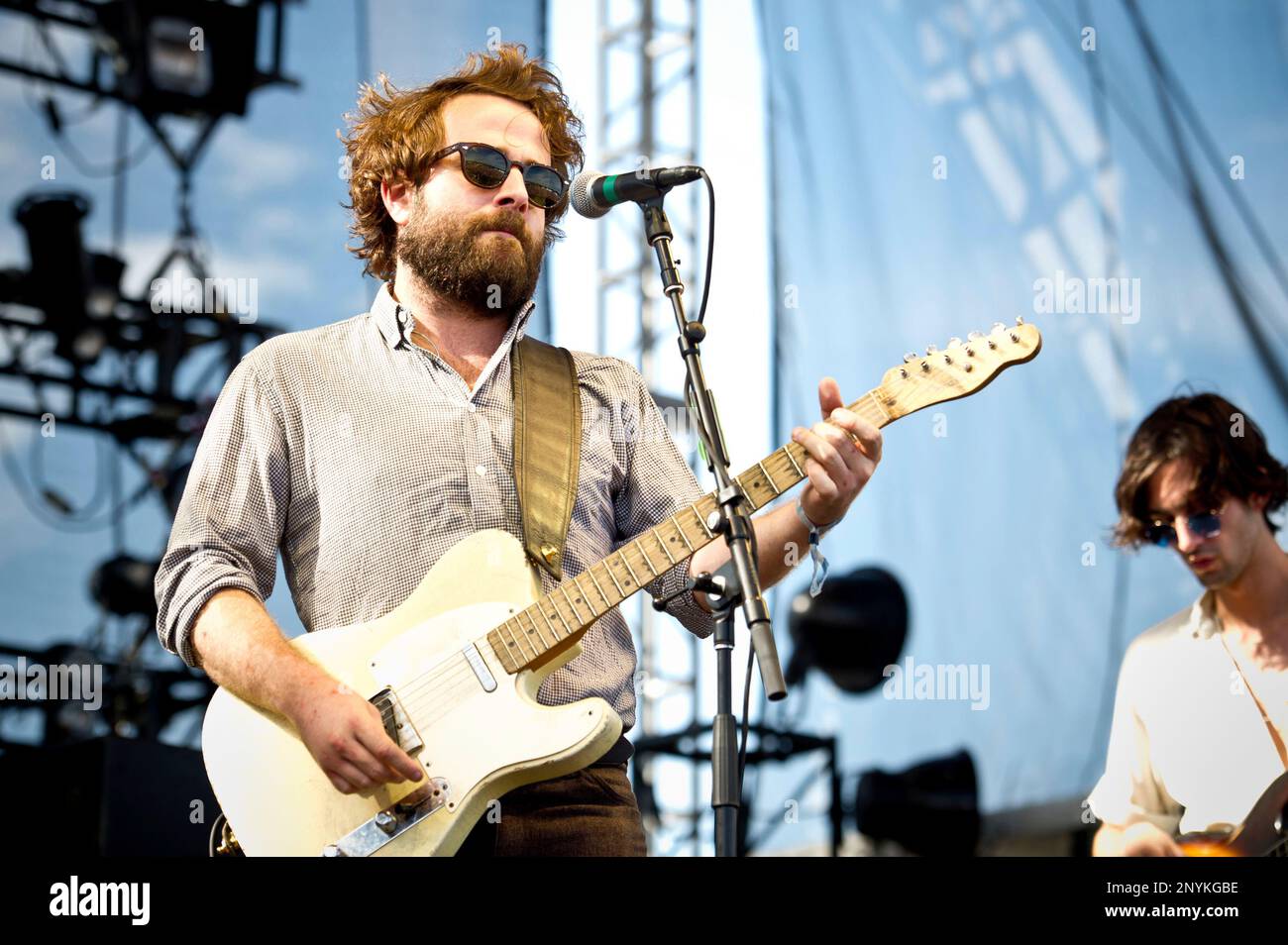 Taylor Goldsmith of Dawes performs during the Forecastle Music Festival ...