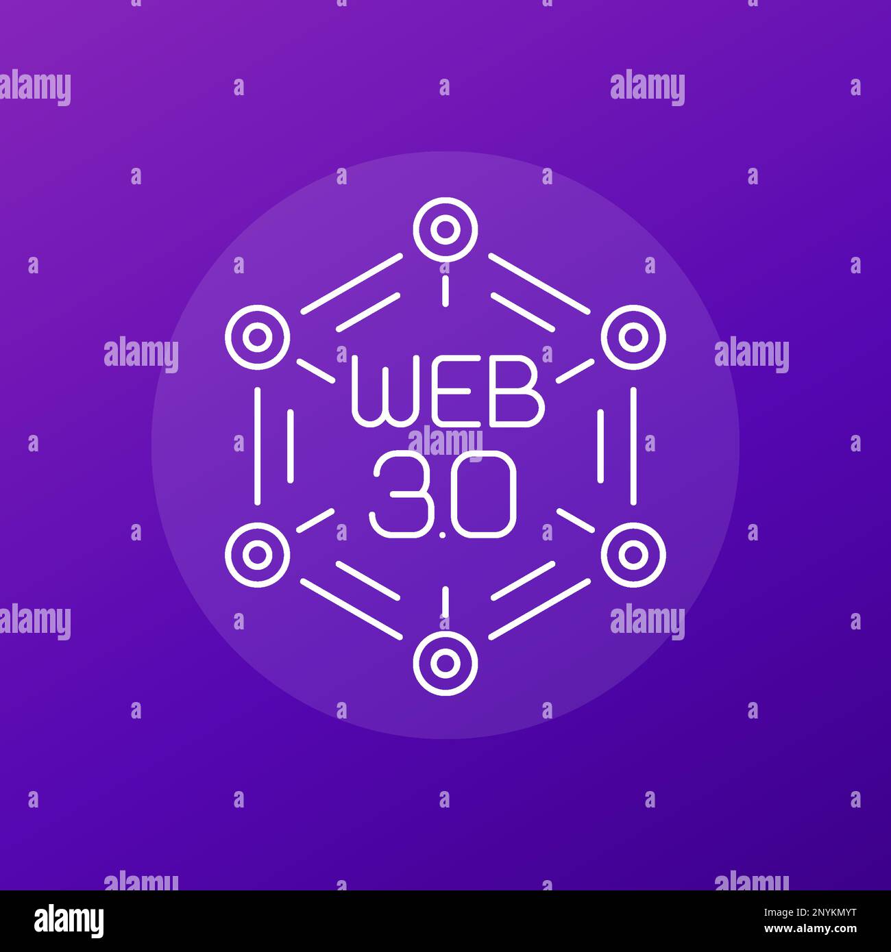Web 3.0 line icon, decentralized web vector Stock Vector Image & Art ...