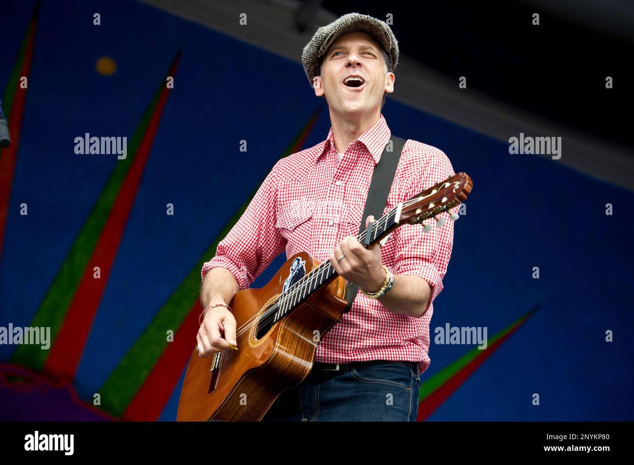 Joey Burns of Calexico performs during the New Orleans Jazz & Heritage ...