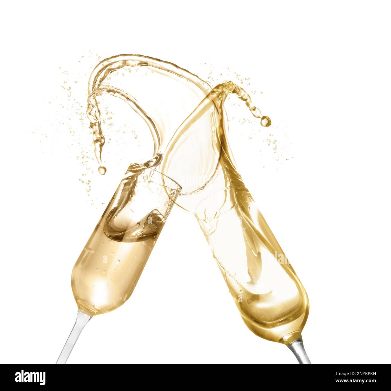 Holiday background two clinking Cut Out Stock Images & Pictures - Alamy