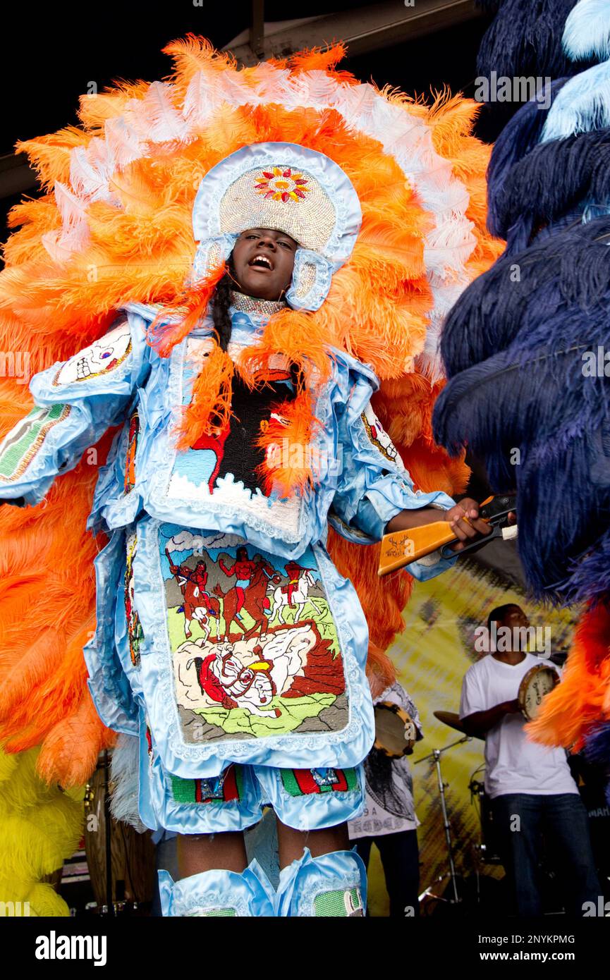 Big Chief Walter Cook The Creole Wild West Mardi Gras Indians Perform