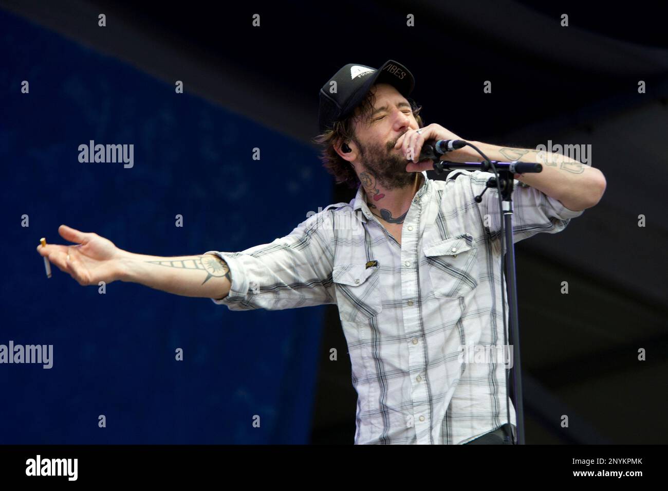 Ben Bridwell of Band of Horses performs during the New Orleans Jazz ...