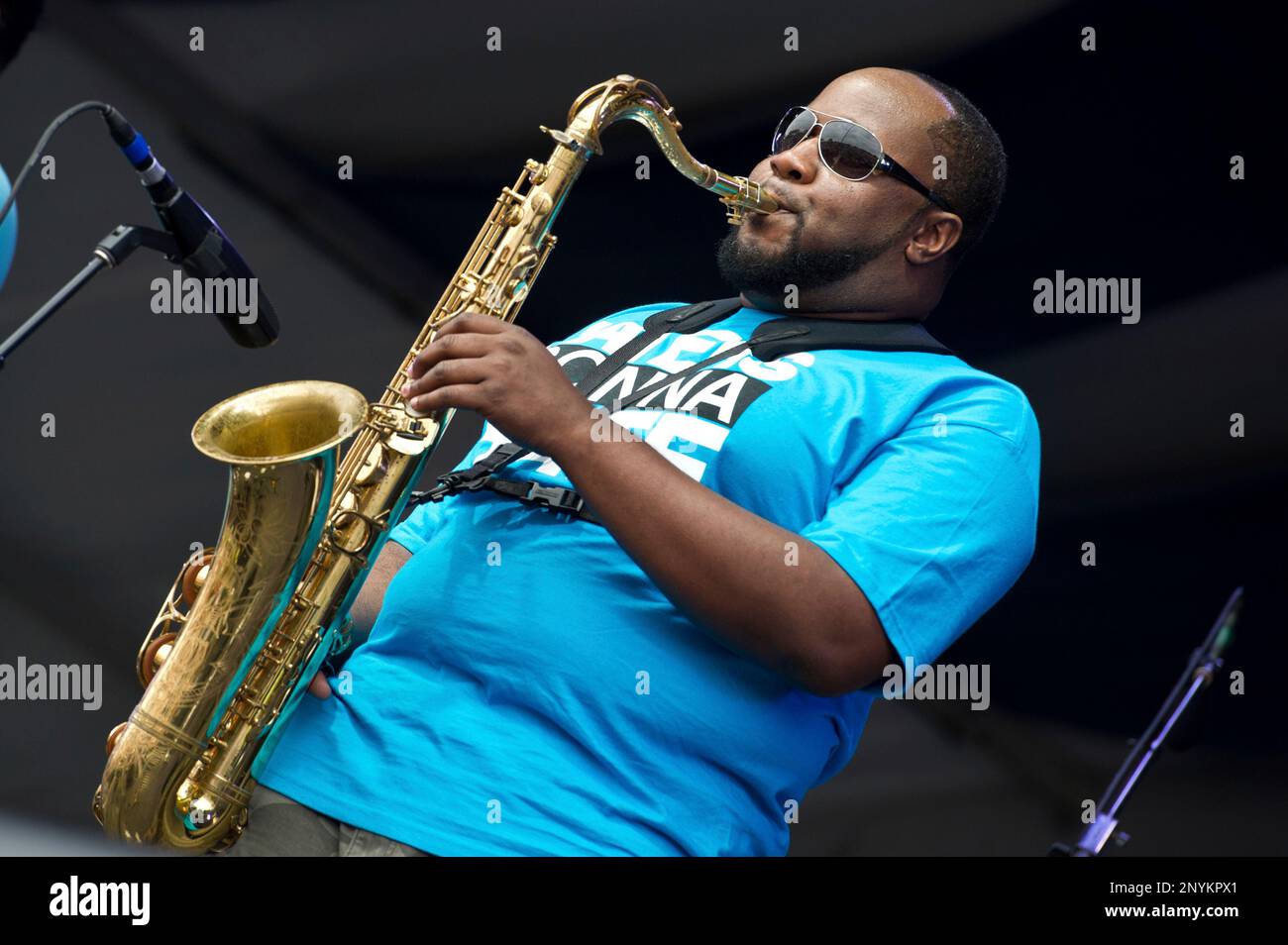 Erion Williams of the Soul Rebels performs during the New Orleans Jazz ...