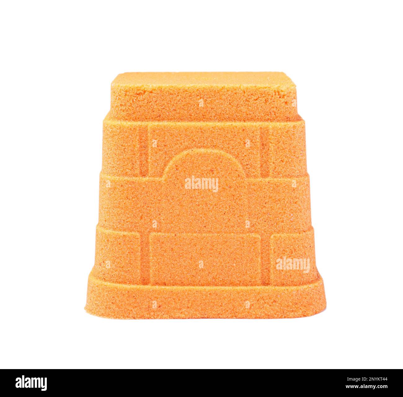Tower made of kinetic sand on white background Stock Photo - Alamy