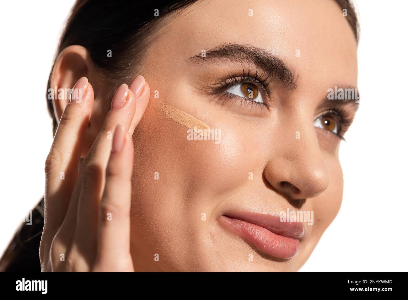 Fingers on cheek hi-res stock photography and images - Alamy