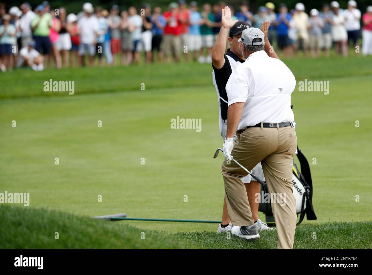 CROMWELL, CT - JUNE 25: Boo Weekley, of the United States, high fives ...