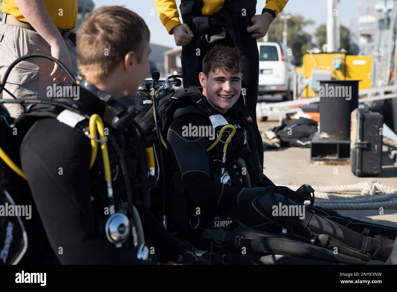 U.S. Army Second Class Diver with the 511th Engineer Dive Detachment ...