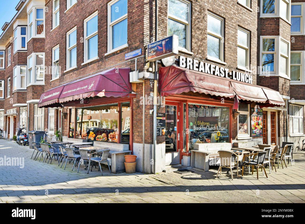 Public place public outdoor restaurant on the street hi-res stock ...