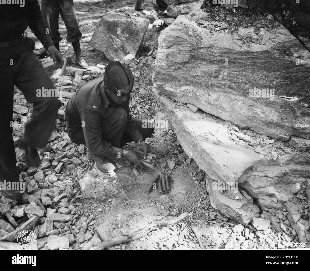 In this 1942 photo provided by the U.S. Army Corps of Engineers Office ...