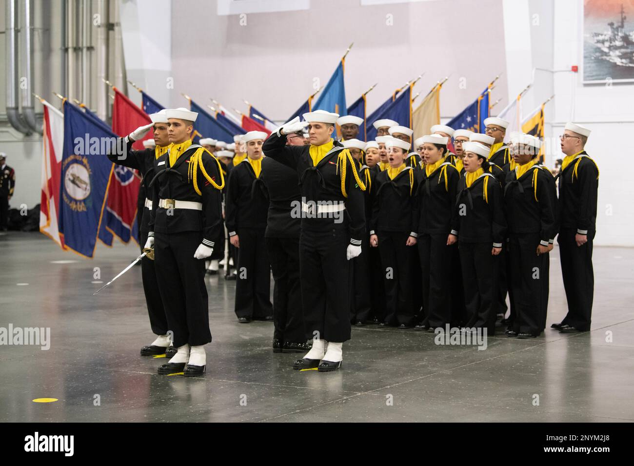 Pass in Review at U.S. Navy Recruit Training Command. More than 40,000 ...