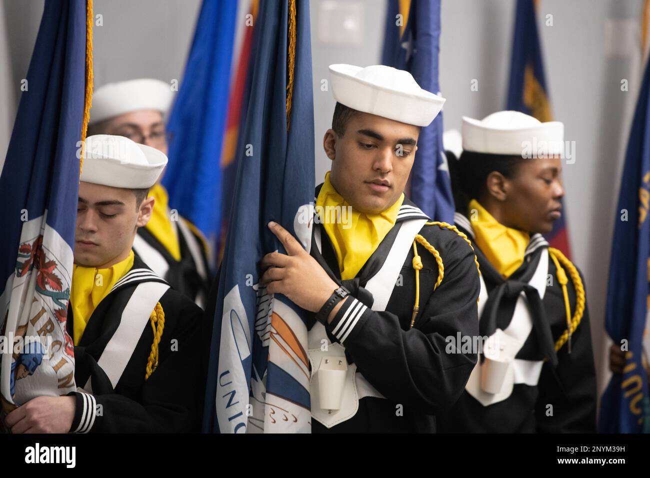 Pass in Review at U.S. Navy Recruit Training Command. More than 40,000 ...