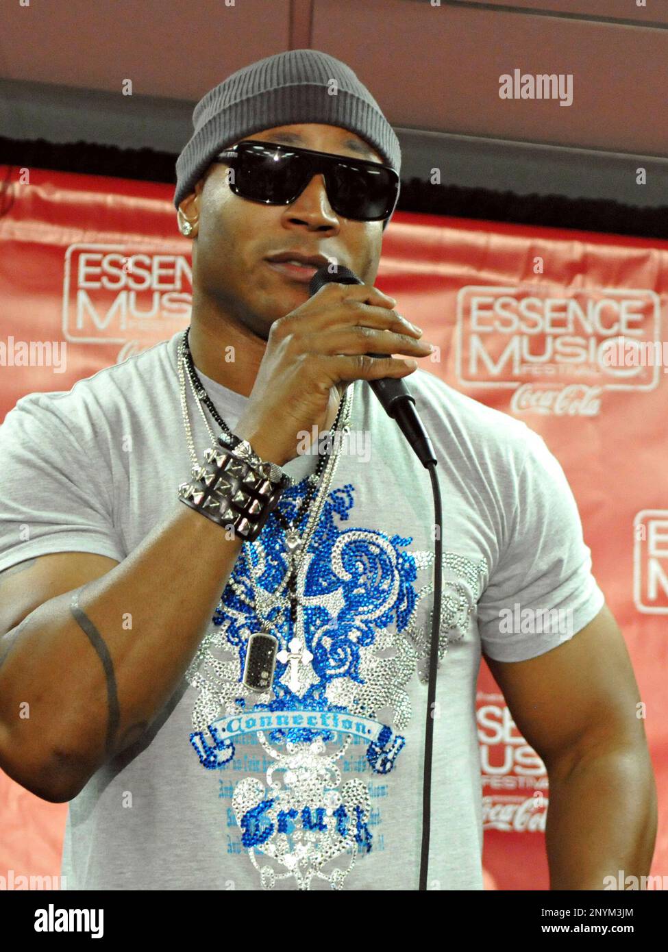 LL Cool J speaks at the Essence Music Festival on July 3, 2010, in New ...