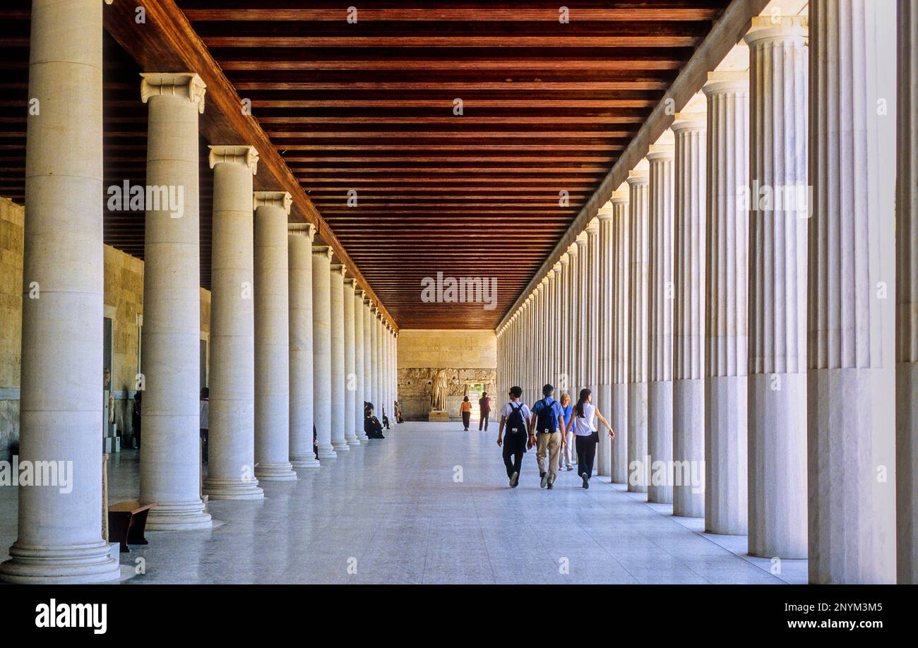 Agora, Stoa of Attalos now houses the museum of Ancient Agora, Athens ...