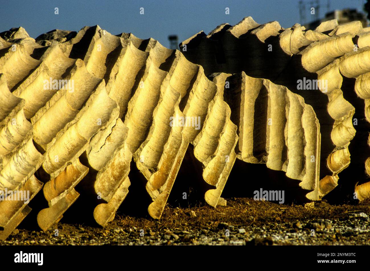 Detail of Toppled Columns of Olympieion,Temple of Olympian Zeus, Athens ...