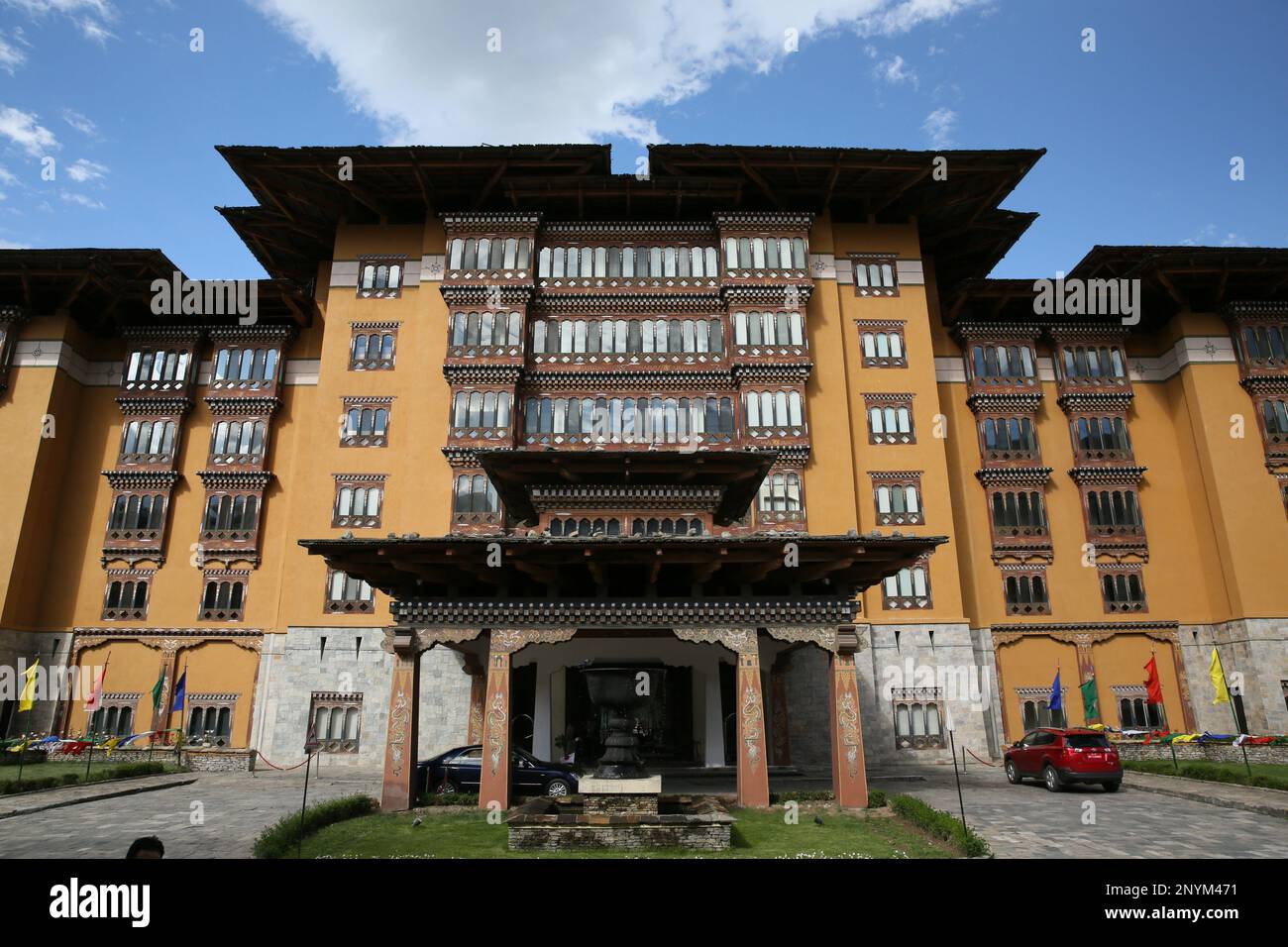 Taj Tashi, the largest hotel of Bhutan is seen in Thimphu, on May 31.( The Yomiuri Shimbun via ...