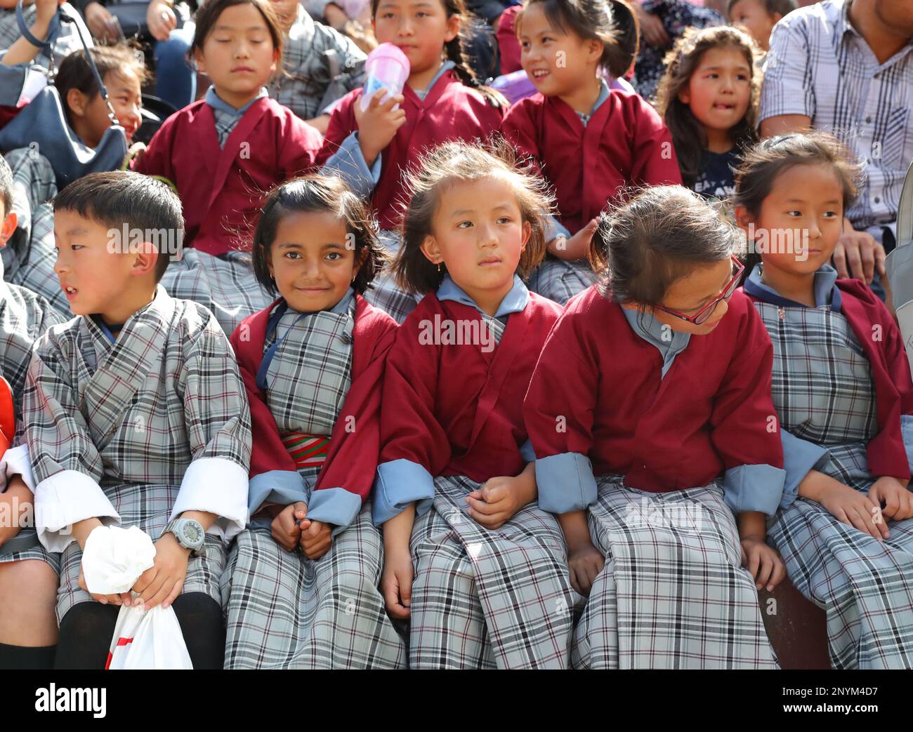 Uniforms of Gho or Kira, traditional indigenous garbs of Bhutan are ...