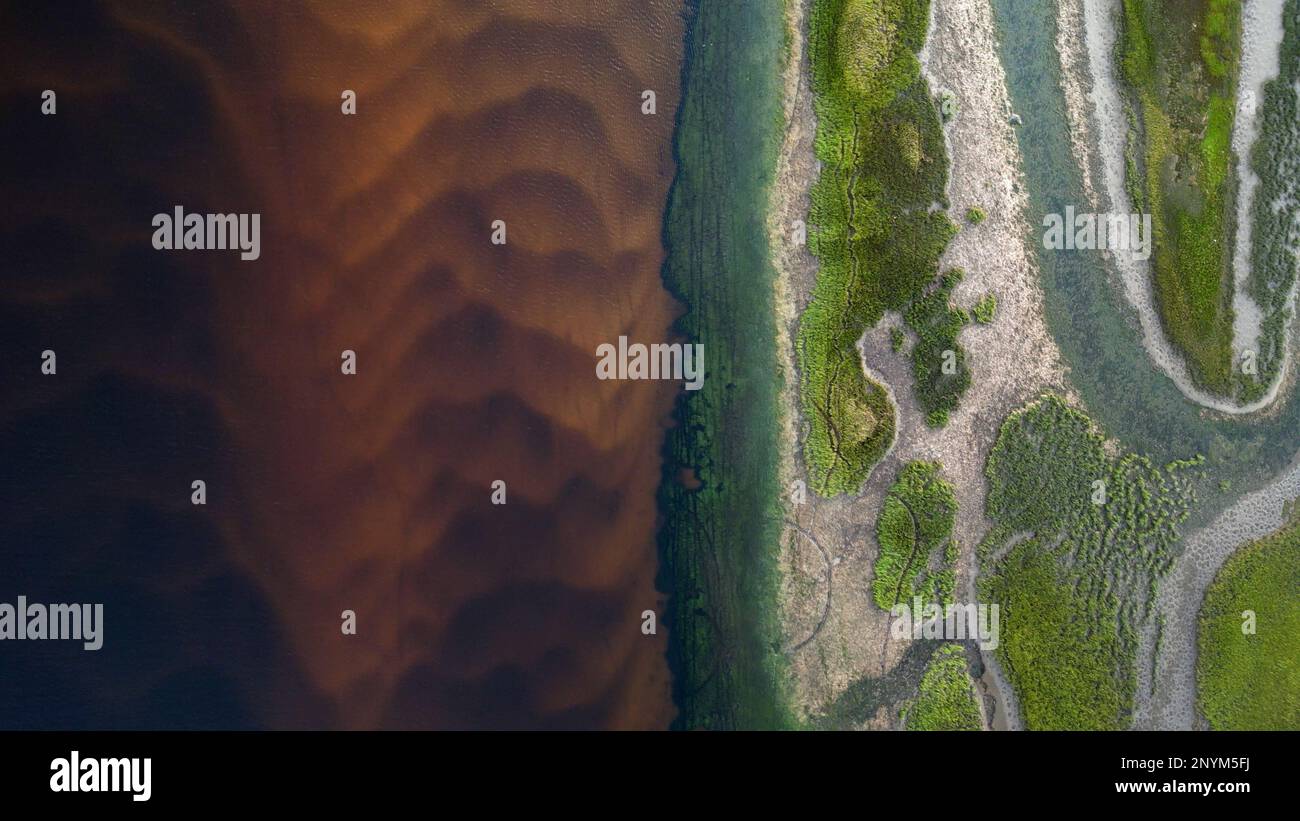 Arial Drone Photos of Nature, River & Marsh Stock Photo - Alamy