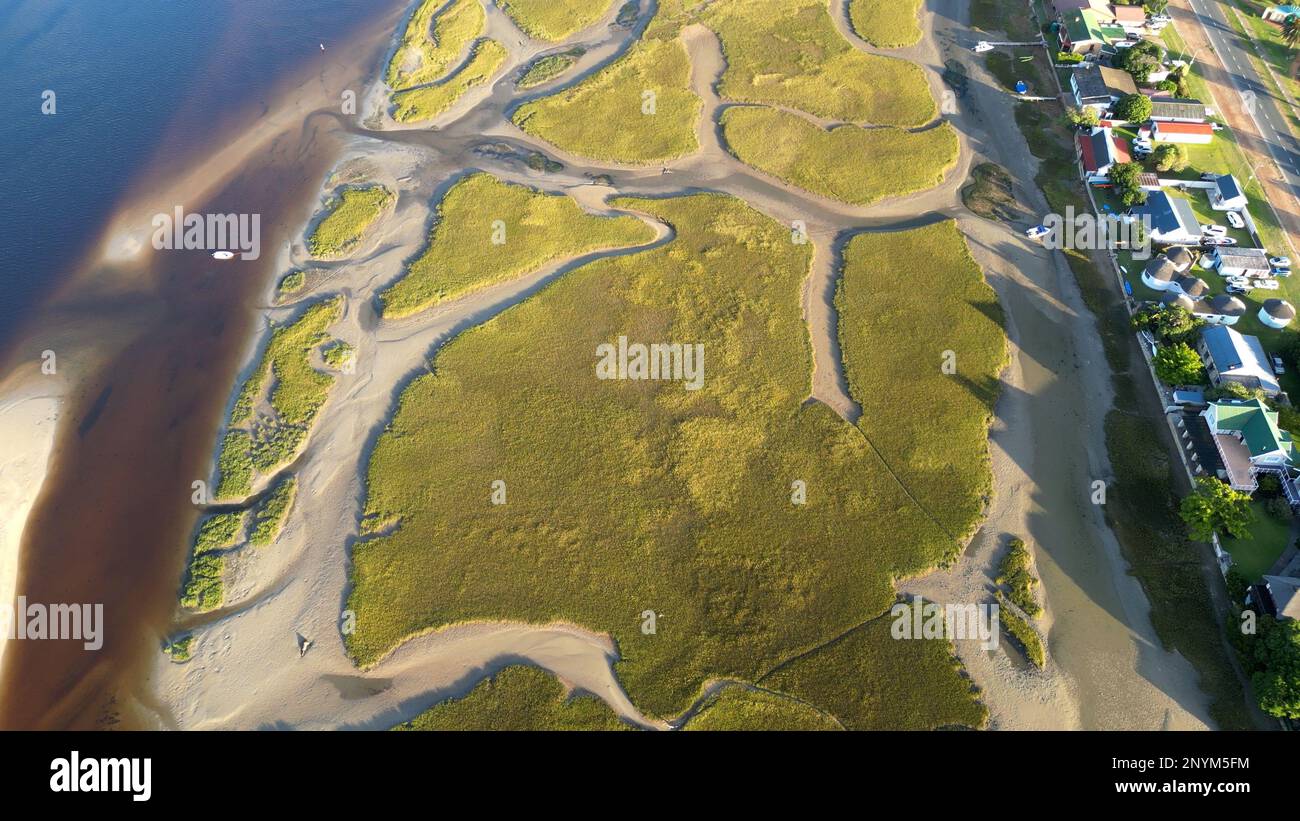 Arial Drone Photos of Nature, River, Sand Water & Marsh Stock Photo - Alamy