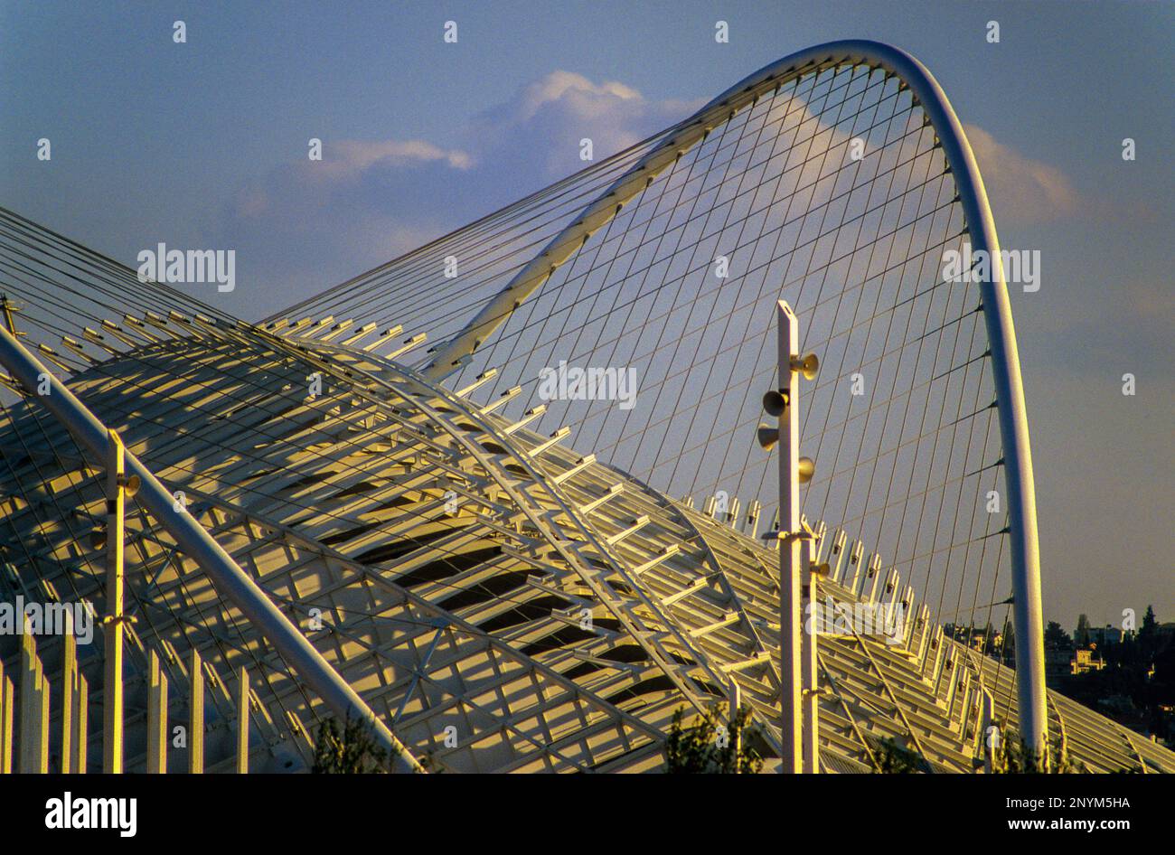 Detail of the roof of a building of the Olympic Complex of Athens ...