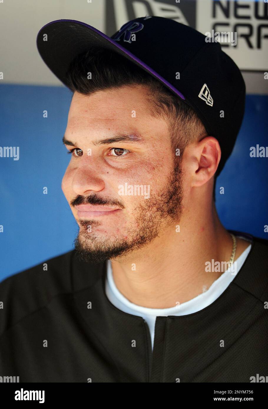 LOS ANGELES, CA - JUNE 24: Colorado Rockies third baseman Nolan Arenado ...