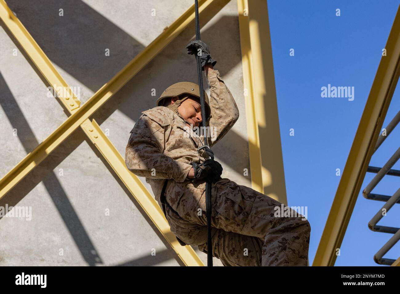A new U.S. Marine with Echo Company, 2nd Recruit Training Battalion ...