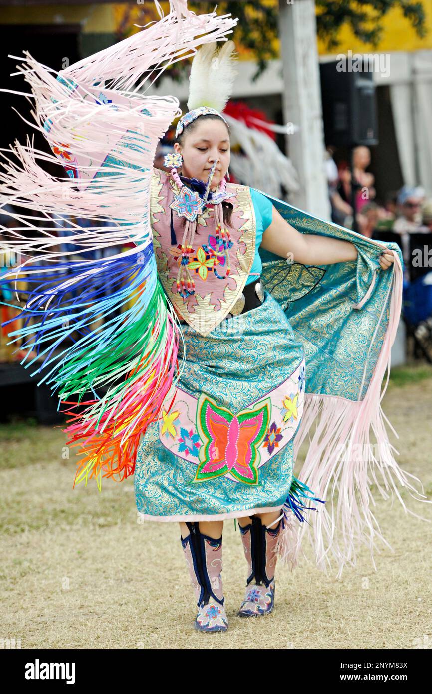Native American dance performers at the Native American Village at the ...