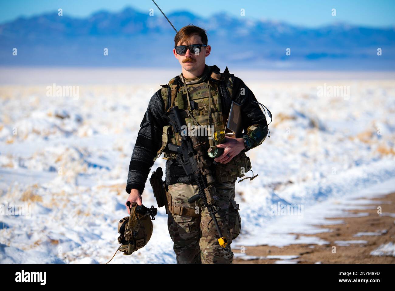 Technical Sergeant Aaron Kostiuk, 822d Base Defense Squadron, prepares ...