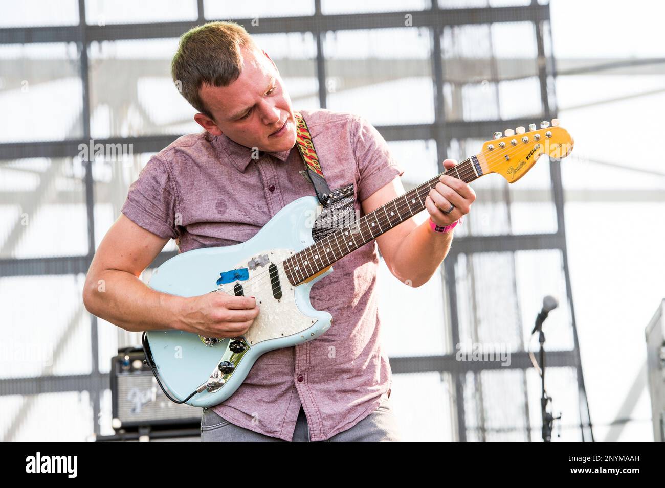 Brad Shultz of Cage the Elephant performs at the Bunbury Music Festival ...