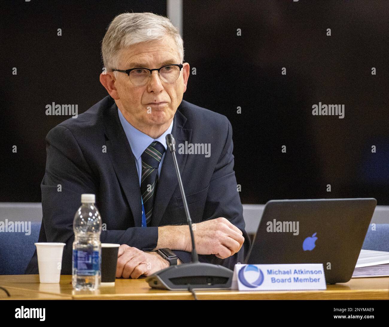 Michael Atkinson during the Northern Ireland Policing Board meeting at ...