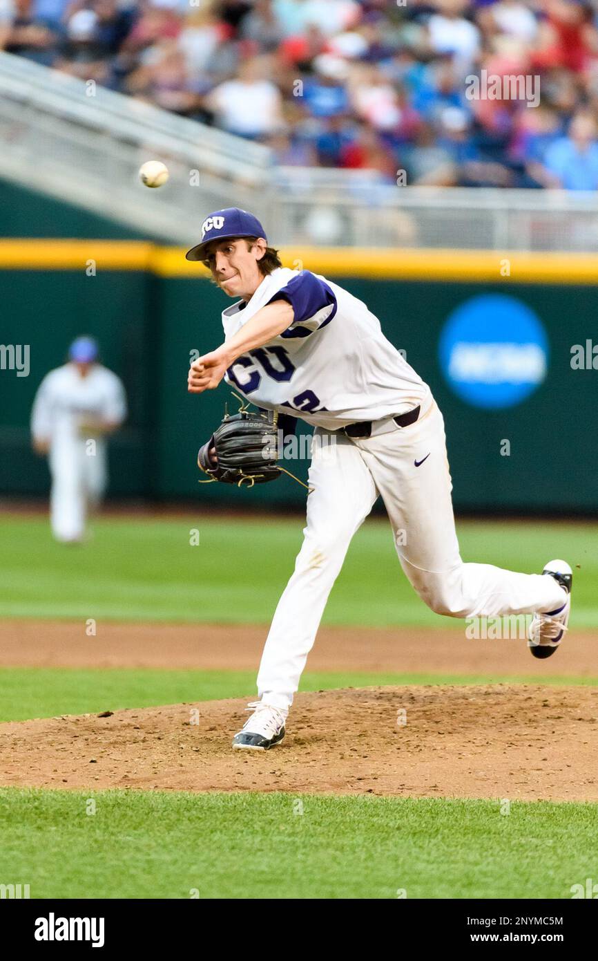 June 22, 2017 - Omaha, NE U.S. - TCU starting pitcher Nick Lodolo #12 ...