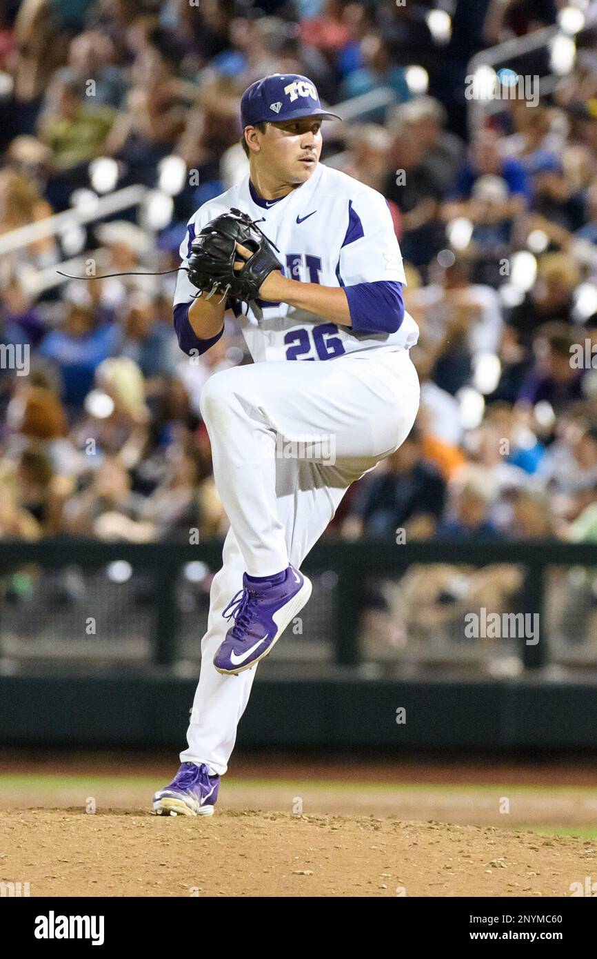 June 22, 2017 - Omaha, NE U.S. - TCU relief pitcher Sean Wymer #26 in ...
