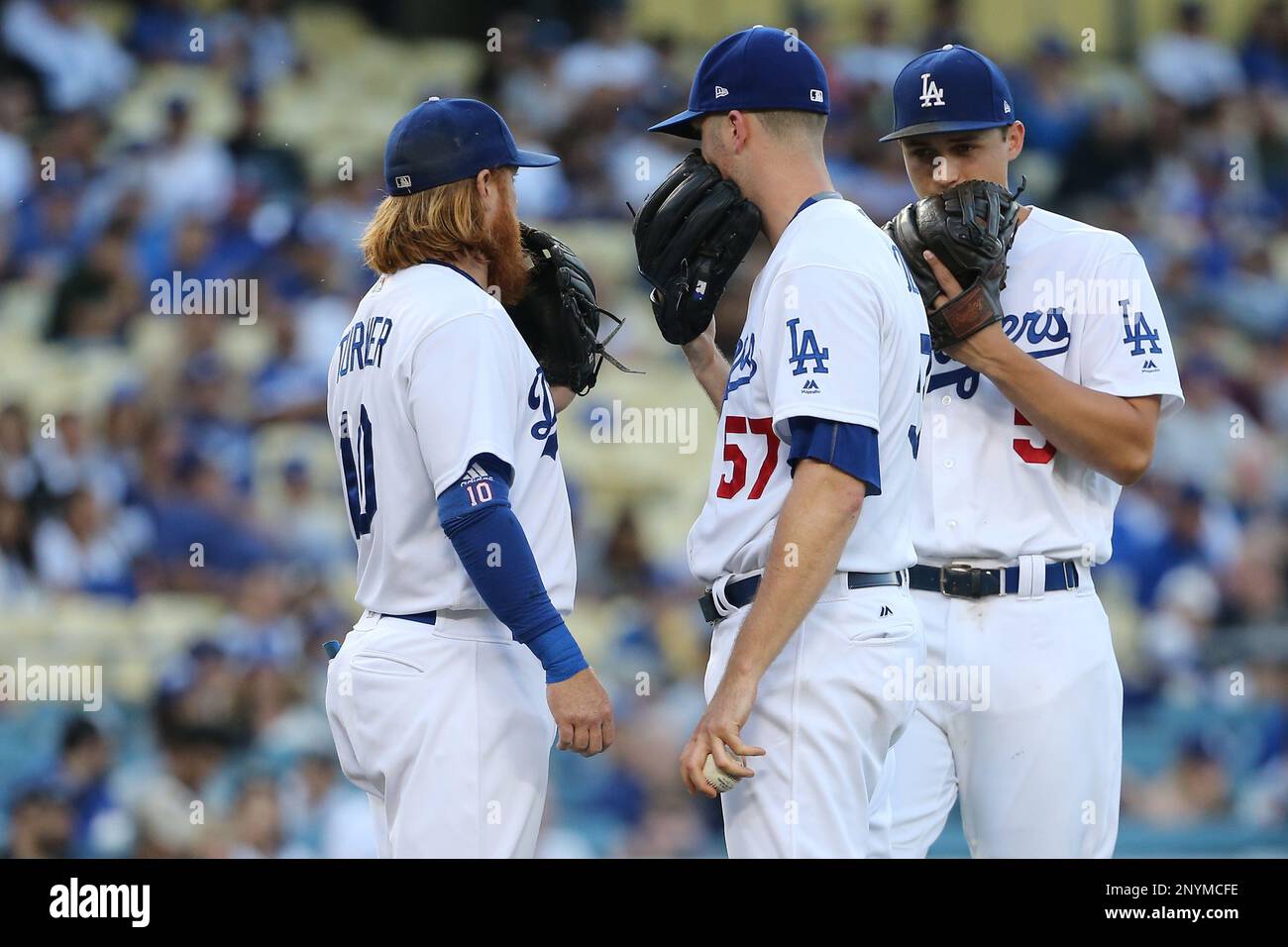 June 23, 2017: Los Angeles Dodgers third baseman Justin Turner (10) and Los Angeles Dodgers ...
