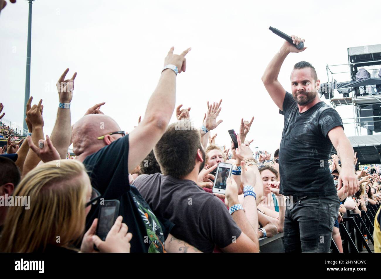 Chris Shinn of Live performs during the Rock On The Range festival at ...