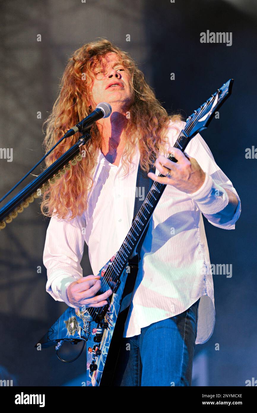 Dave Mustaine of Megadeth performs as part of the American Carnage Tour ...