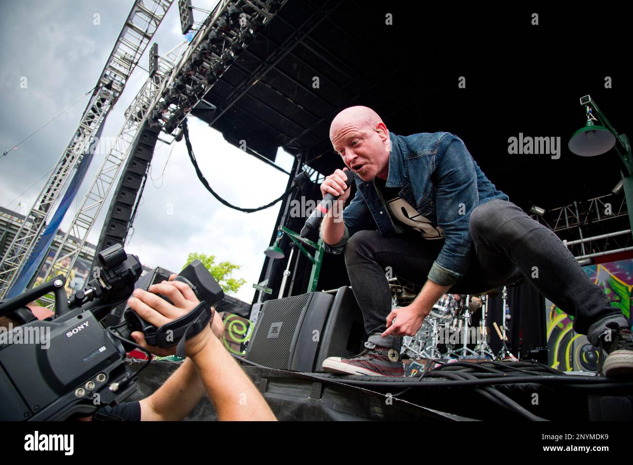 Michael Barnes of Red performs during the 2013 Rock On The Range ...