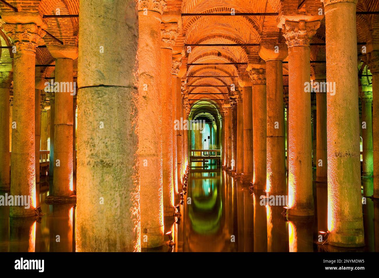 Yerebatan Cistern Museum. Byzantine cisterns, was built by Justinian in ...