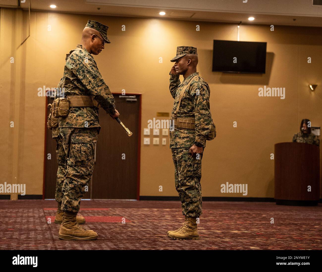 U.S. Marine Corps Col. Erik Smith, commanding officer of 3rd Sustainment Group (Experimental ...