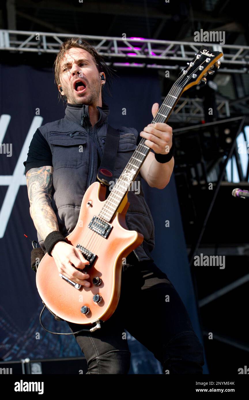 Jerry Horton of Papa Roach performs during the 2013 Rock On The Range ...