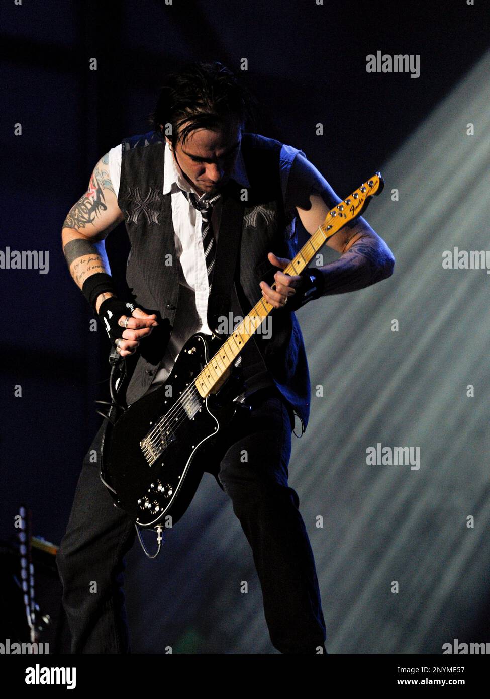 Adam Gontier of Three Days Grace performs during day one of the 2011 Rock Fest on July 14, 2011 ...