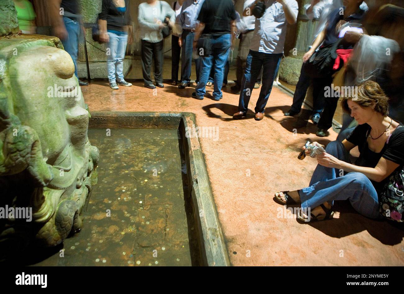 Yerebatan Cistern Museum. Medusa head. Byzantine cisterns, was built by ... Yerebatan Cistern Museum. Medusa head. Byzantine cisterns, was built by ...